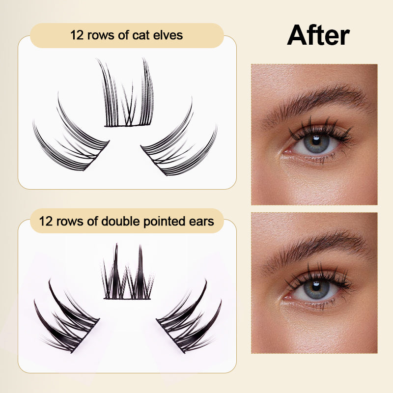 DIY Eyelash Extensions Wispy Individual Lash Extensions 12 Rows of Cat ...